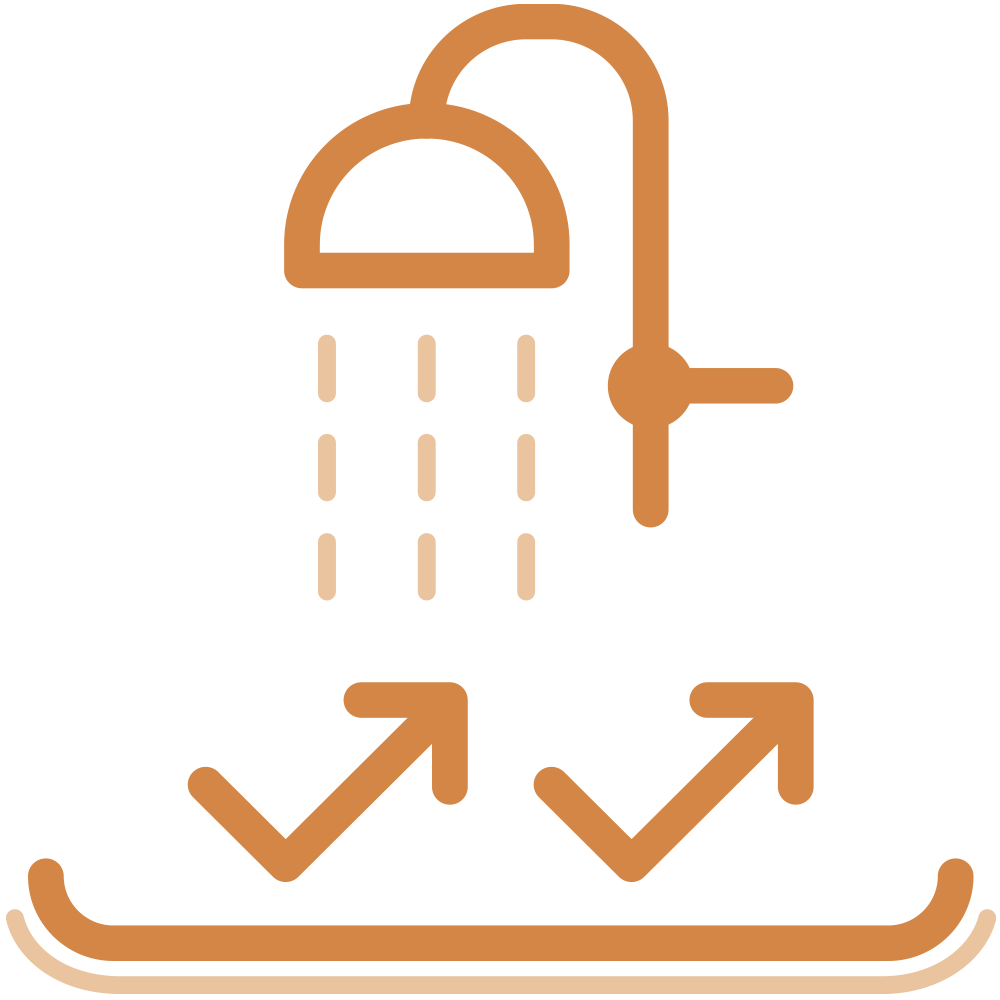 Modesty / Fluted Glass Shower Screen Panels